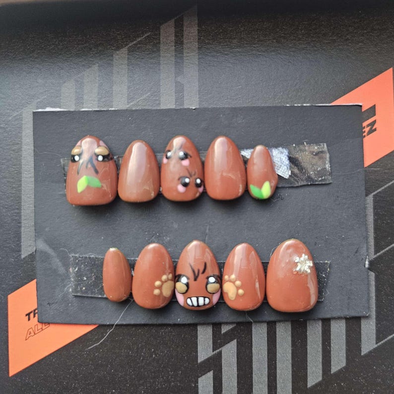 ATEEZ Aniteez Kpop Character Press-on Acrylic Nails - Etsy