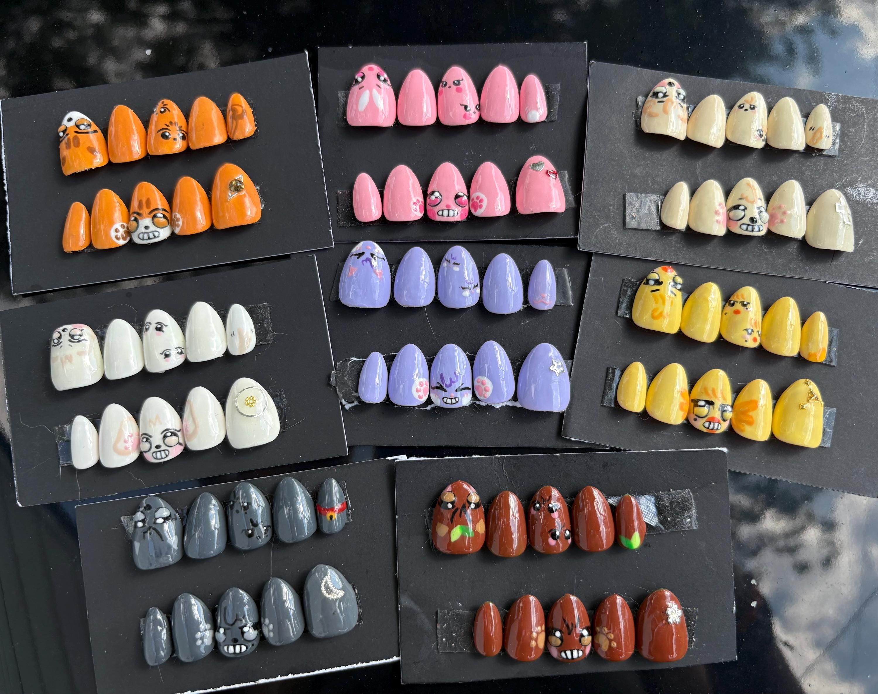 ATEEZ Aniteez Kpop Character Press-on Acrylic Nails - Etsy