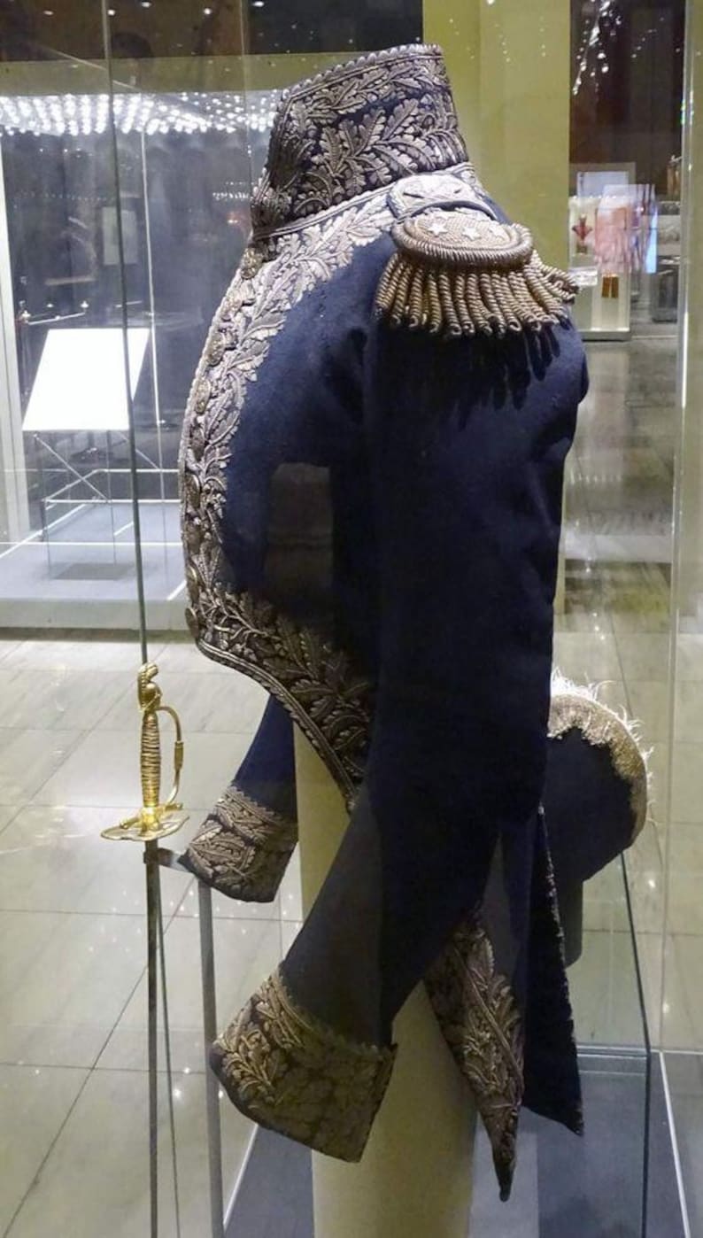 Napoleonic Era French Diplomatic Coat Blue Gold Embroidered Military ...