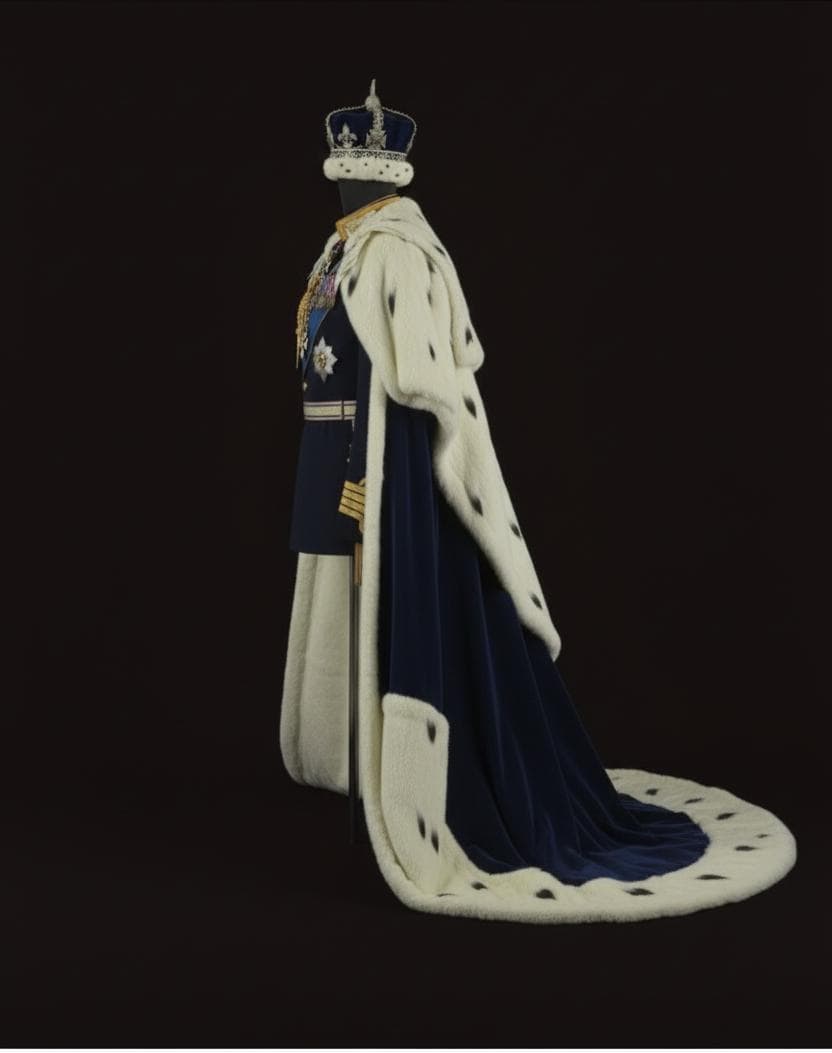 Royal Blue Velvet Cape With White Fur Trim | Luxury King Cloak | Regal ...