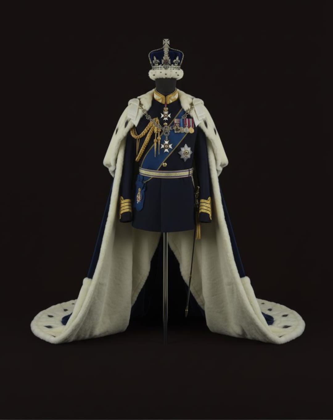 Royal Blue Velvet Cape With White Fur Trim | Luxury King Cloak | Regal ...