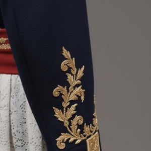 Regal Royal Military Uniform Costume – Embroidered Noble Officer Outfit ...