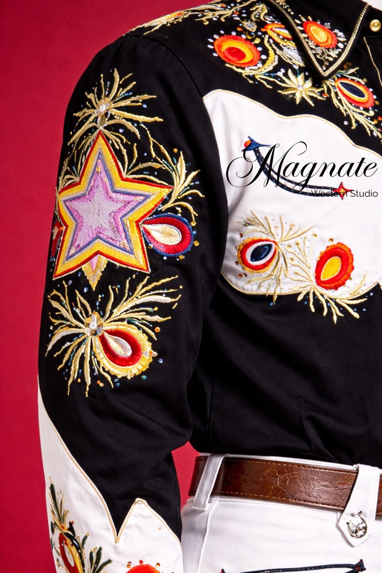 Bespoke Cosmic Cowboy Suit – Hand-embroidered Nudie Style Western Set ...