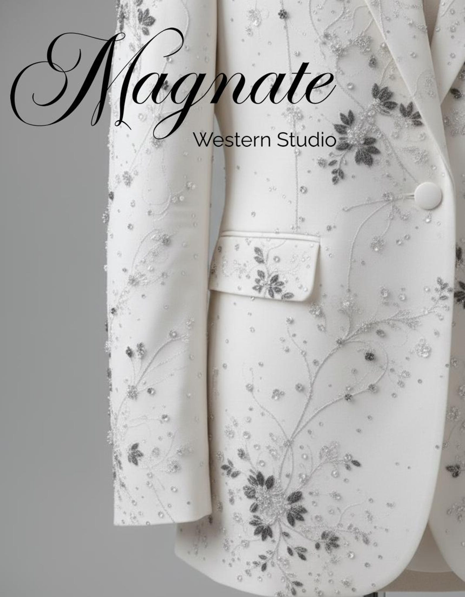Custom White Embellished Groom Suit | Luxury 2-piece Wedding Suit ...