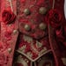 Royal Red Embroidered Coat | Victorian Baroque Long Jacket | Luxury ...