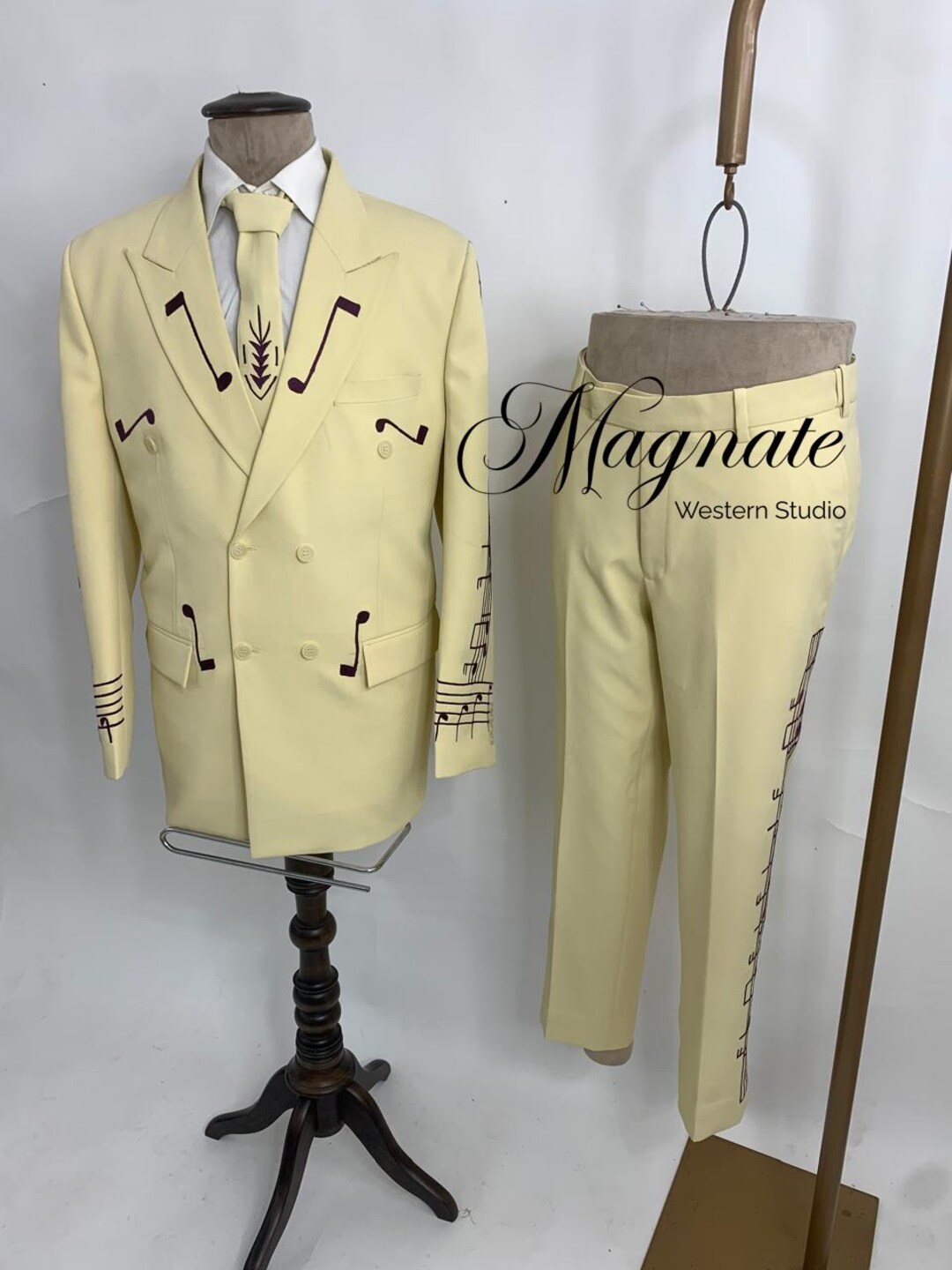 Custom Musical Suit With Guitar Print | Unique Music Theme Men’s Suit ...