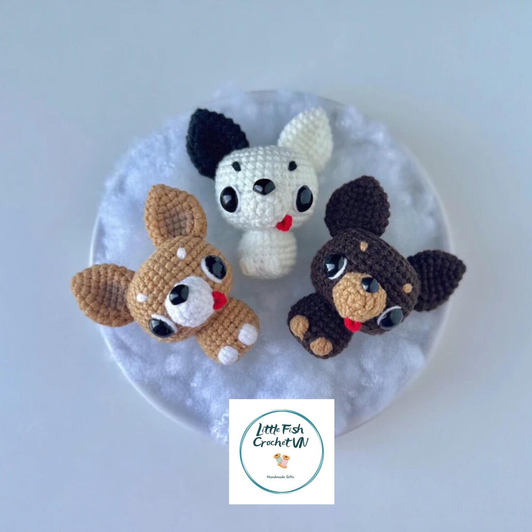 Handmade Crocheted "tiny Dog" Keychain - Adorable Amigurumi Inspired ...