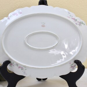 Antique French Limoges Serving Platter, Floral W/laurel Leaf Handles ...