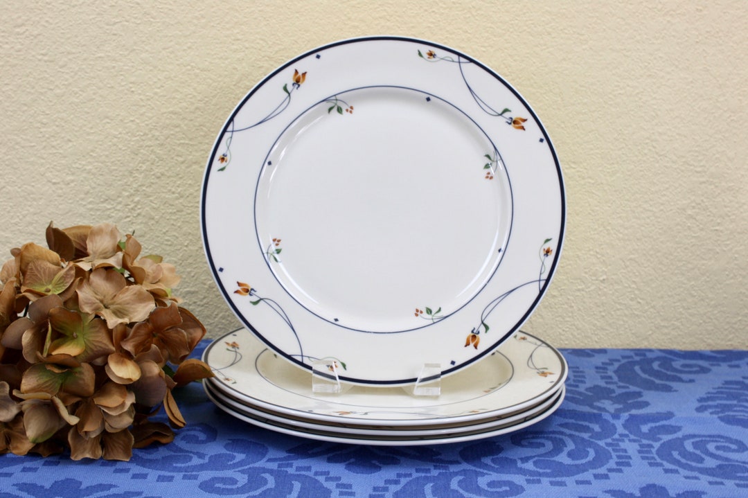 Dinner Plate Set of 4, Vintage Gorham Fine China Plates, Gorham Town ...