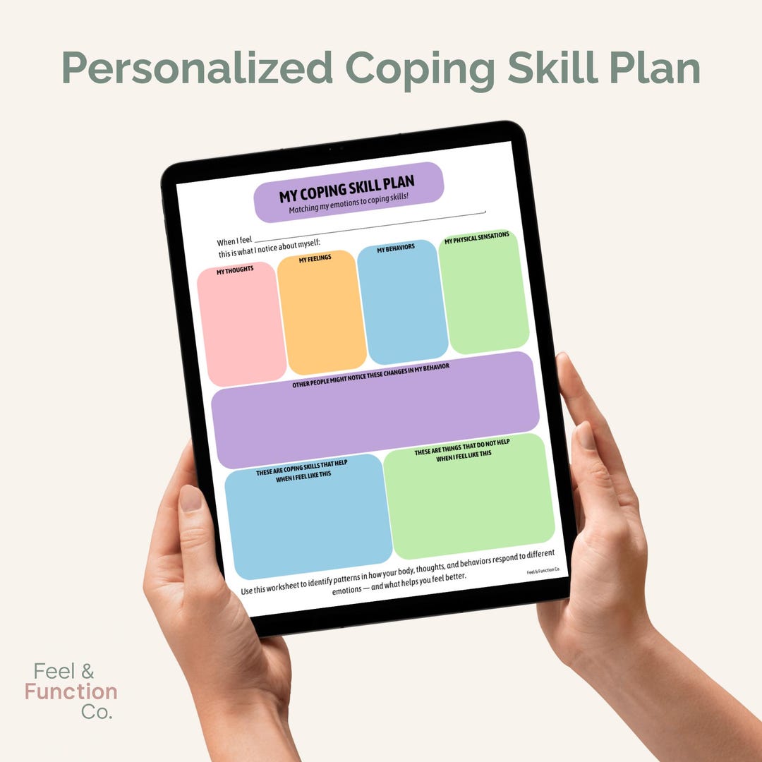 Coping Skills Worksheet for Kids, Teens & Adults | Mental Health ...