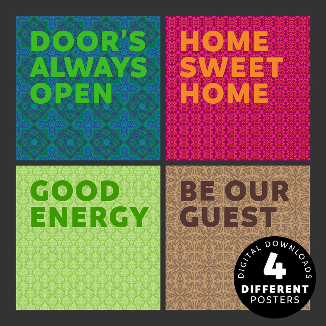Welcome Pattern Posters for Entrance Halls, Series 3 / DIGITAL ...
