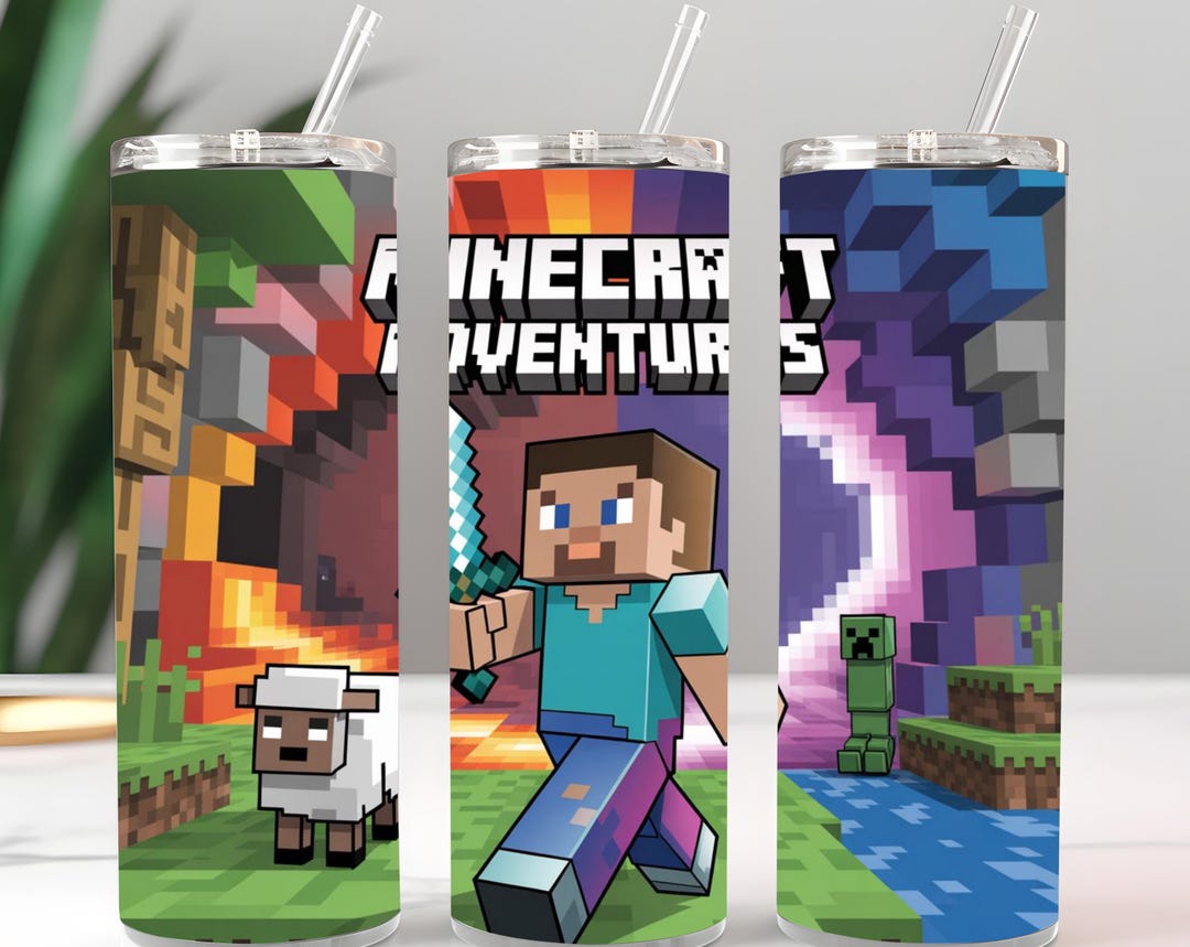 Minecraft 20oz Tumbler Wrap PNG | Kids Cartoon & Game Character ...