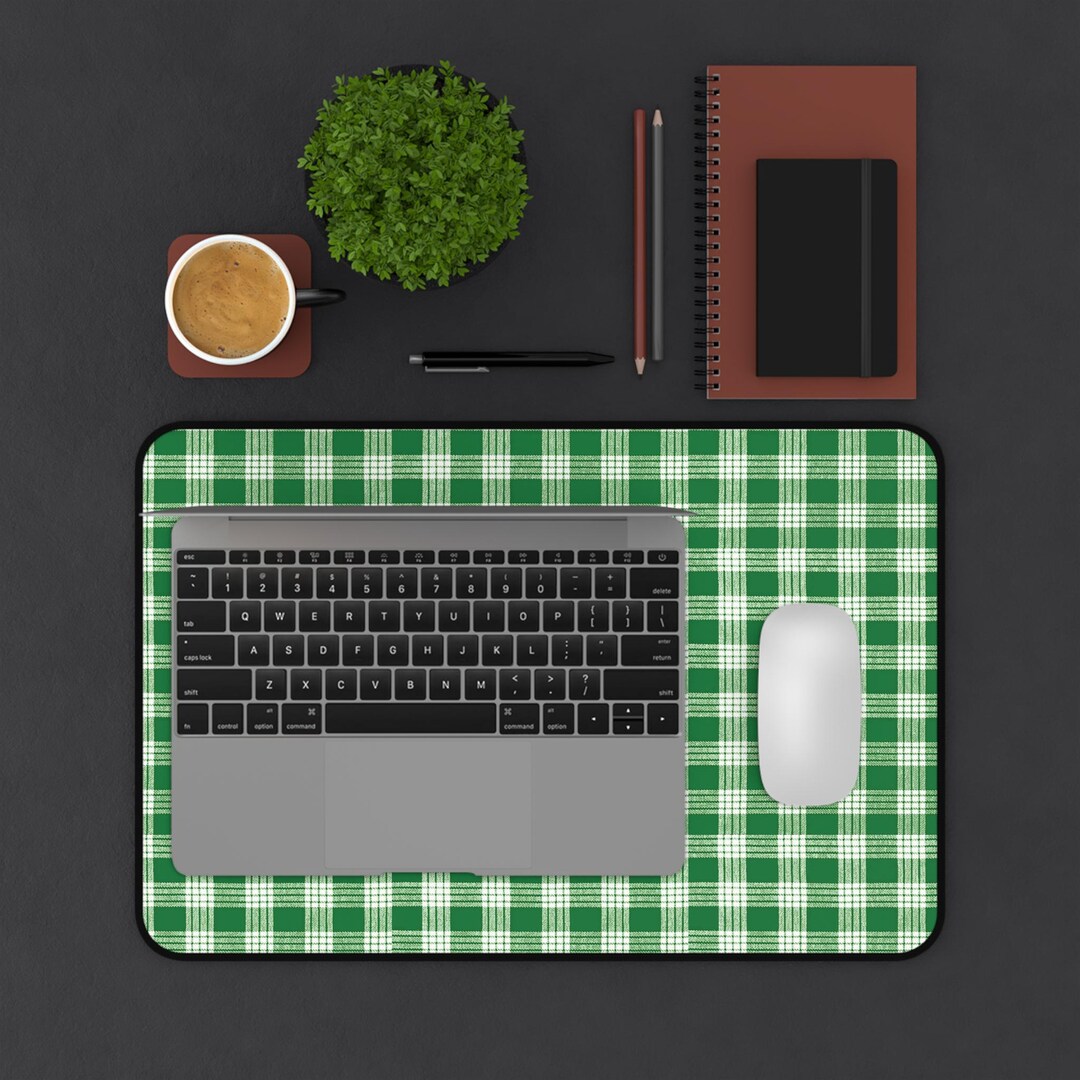 Green Palaka Neoprene Desk Mat: Non-slip Workspace Organizer - Etsy