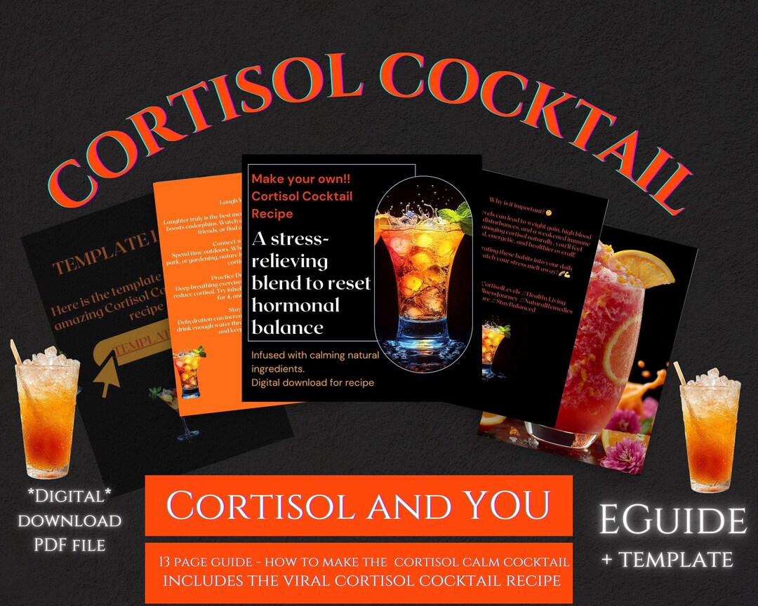 Cortisol Calm Cocktail Recipe Guide: Natural Hormone Balance (digital ...