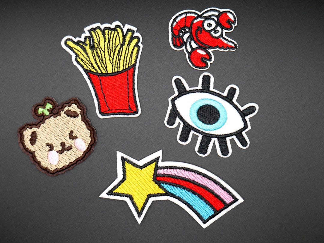 Fun Iron-on Embroidered Patches (set of 10) - Etsy