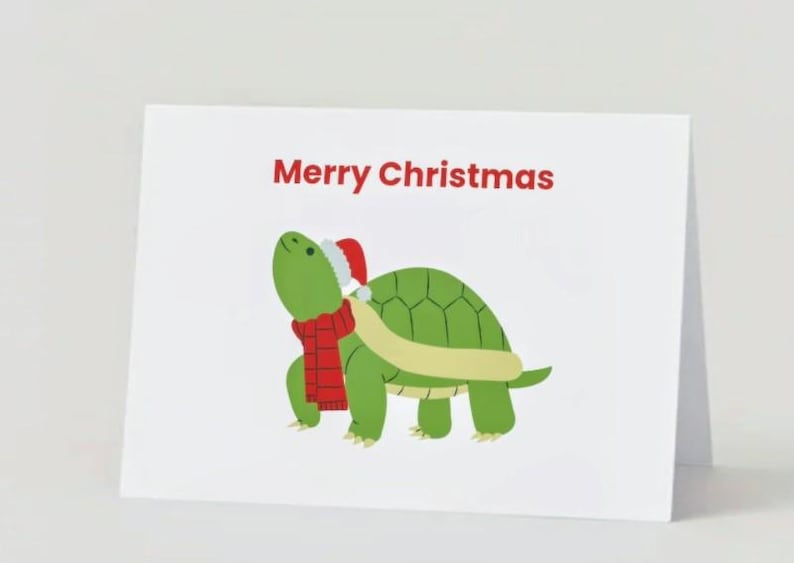 Printable Christmas Cards for Kids: Set of 4 Holiday Cards (digital ...