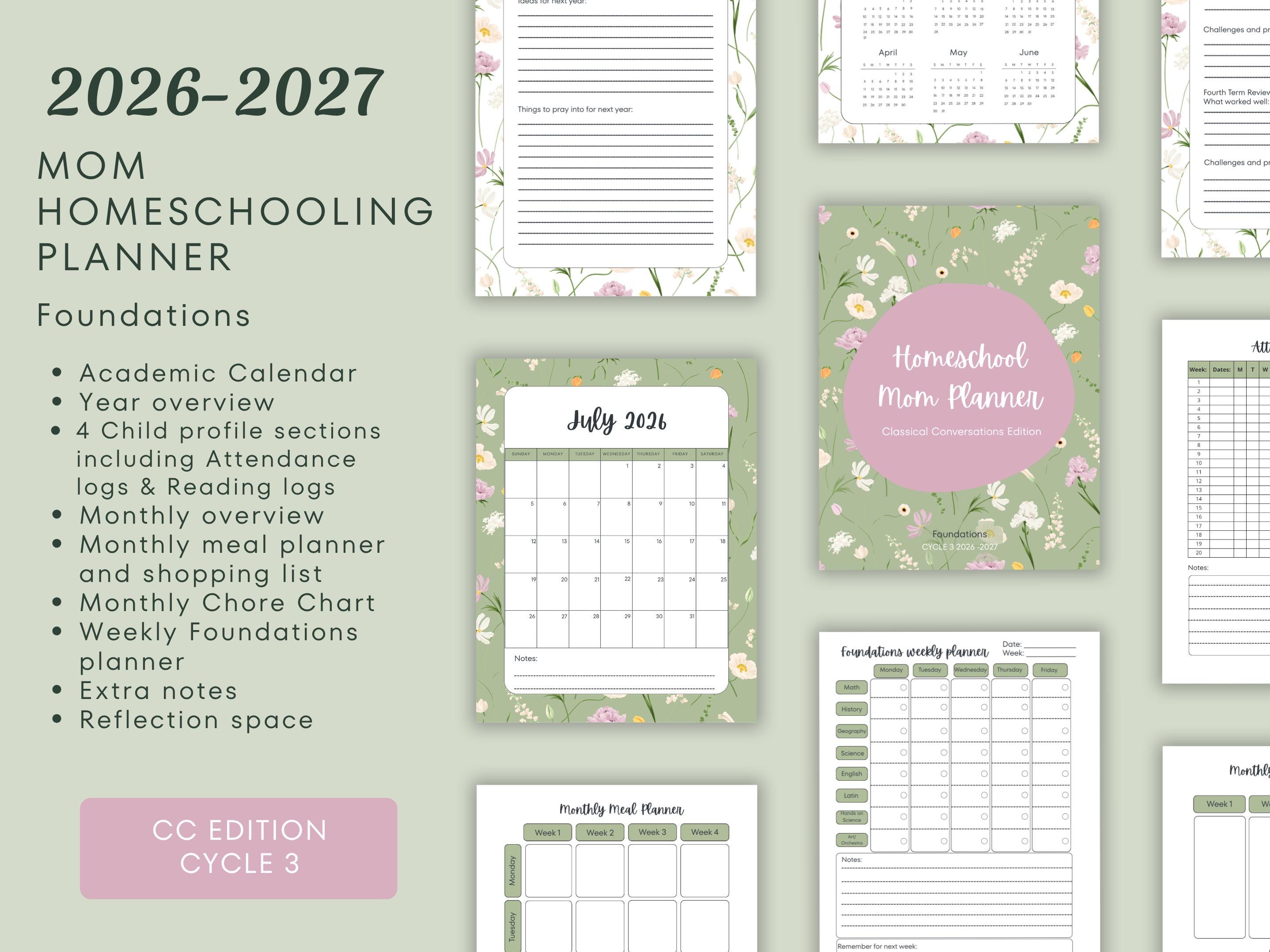 Classical Conversations Mom Homeschool Planner 2026-2027, Foundations ...