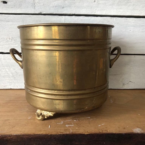 Large Brass Planter - Etsy