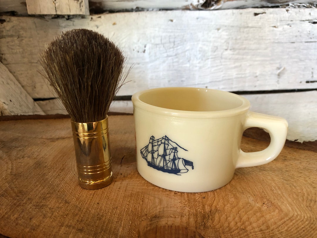 Old Spice Shaving Mug and Brush Vintage Shaving Mug Shaving Brush With ...