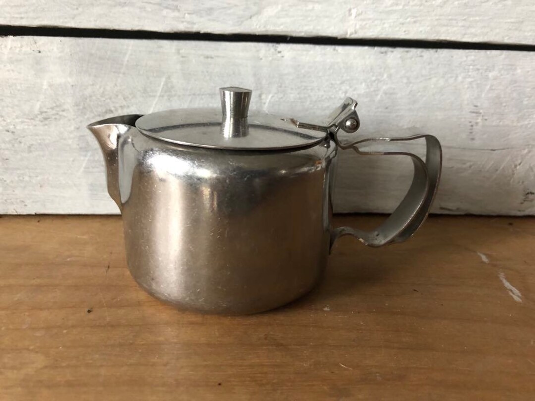 Teapot Vintage Restaurant Tea Pot - Personal Size Stainless Steel Tea ...