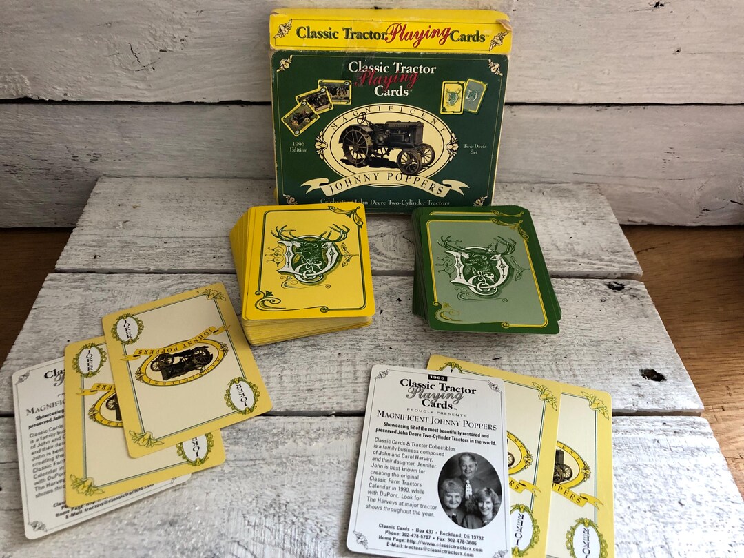 Johnny Poppers Classic Tractor Playing Cards John Deere 1996 Edition ...