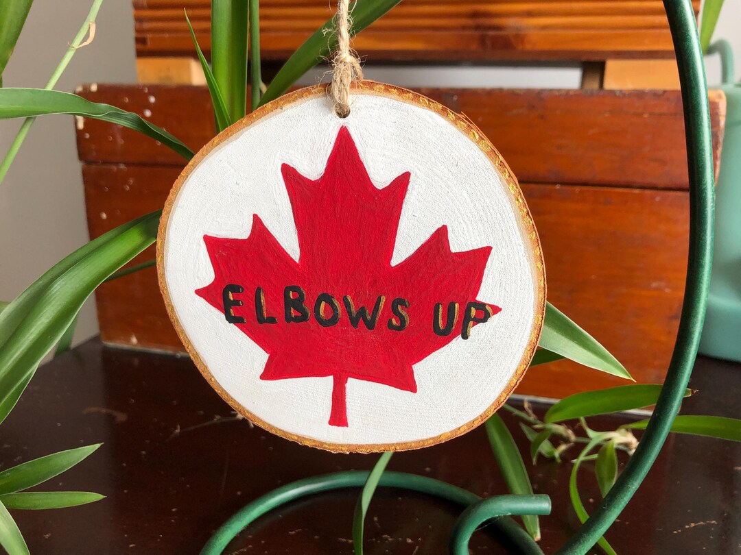 Elbows up Ornament for Window , Wall or Christmas Tree. Hand Painted on ...