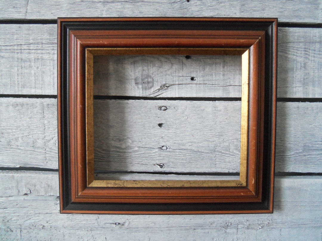 Vintage Wood Picture Frame With Glass - 6x7 Image Picture Frame- Deep ...