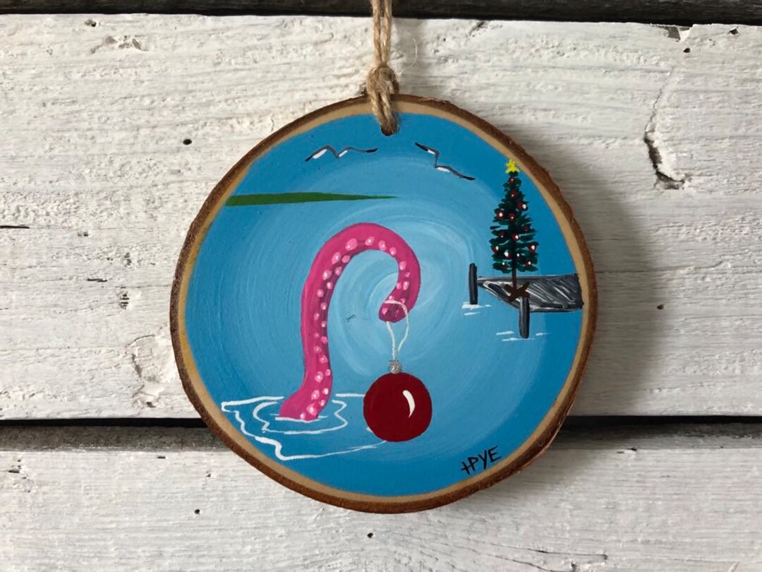Octopus Christmas Ornament Hand Painted Christmas Tree Decoration ...