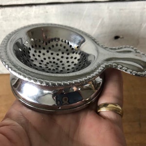 Vintage Tea Strainer and Stand Made in England Celtic Quality Plate ...