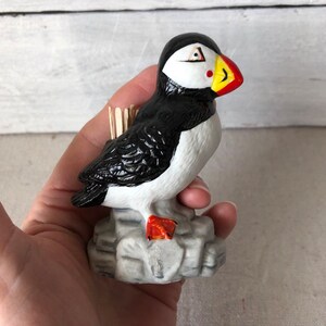 Puffin Toothpick Holder Nautical Decor Sea Bird Decor Puffin Figurine ...