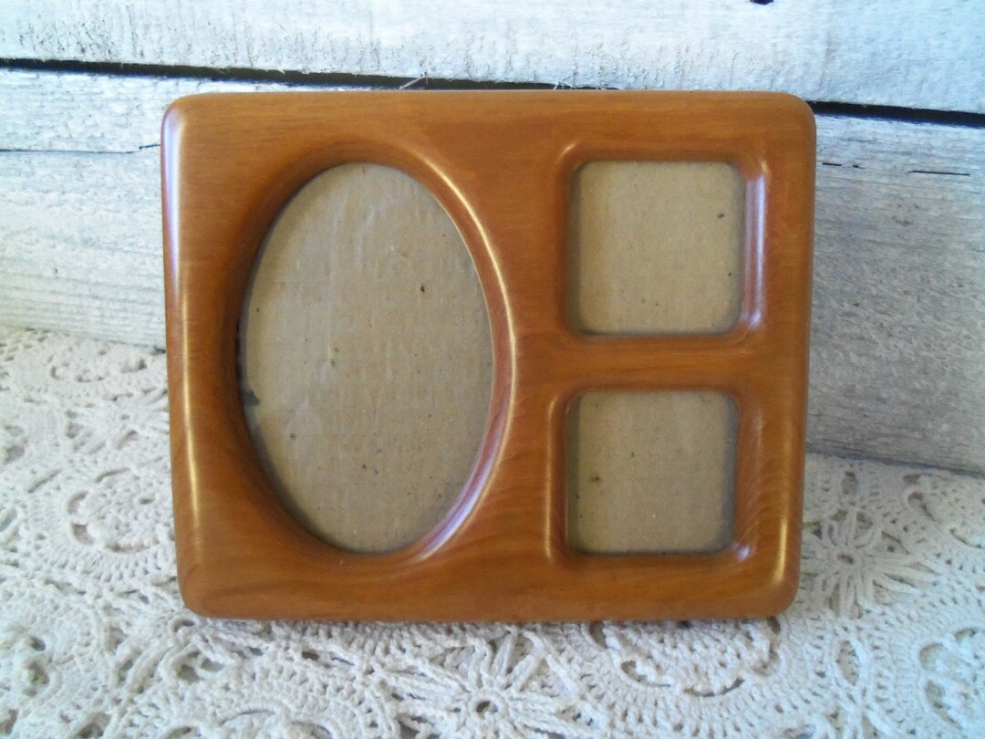 Multi Picture Teak Picture Frame With Glass - Wood - Family Photo Frame ...