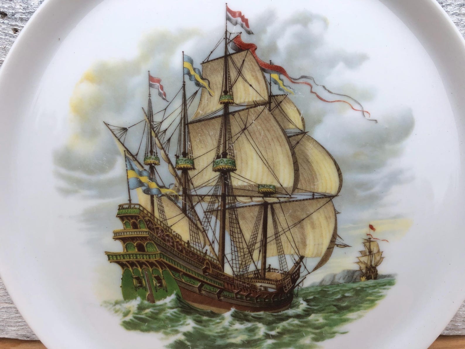 Vintage Clipper Ship Decor Western Germany - Etsy