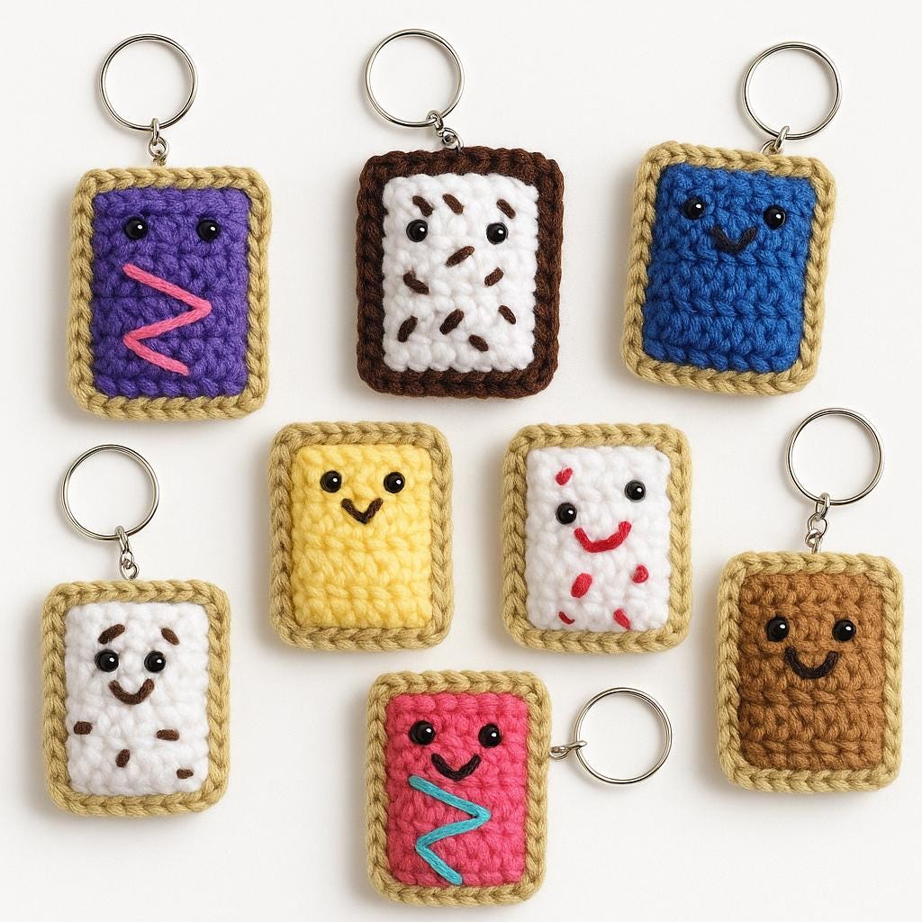 Poptart Crochet Keychain - Etsy
