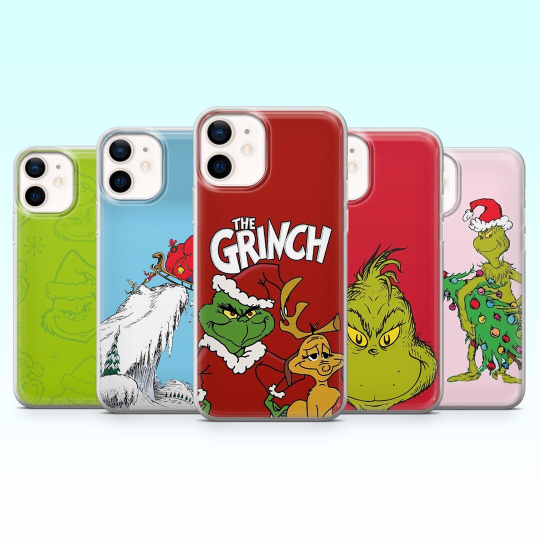Grinch Phone Case Christmas Cartoon Cover for iPhone 17pro,16, 15, 14 ...