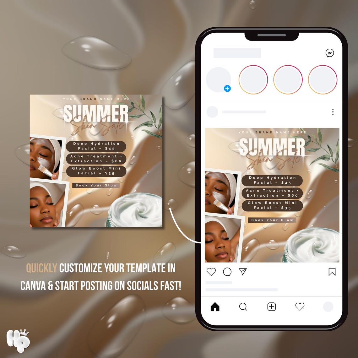 Facial Flyer Template for Canva – Editable Esthetician Booking Sheet ...