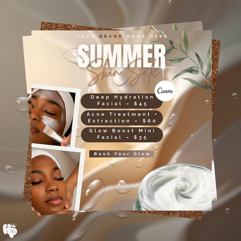 Gold Flyer Template Free - Etsy UK
