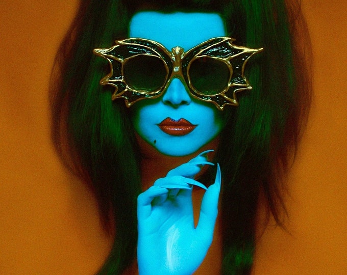 Vintage Style Vampira Guggenheim Melcarth Bat Sunglasses Halloween ...