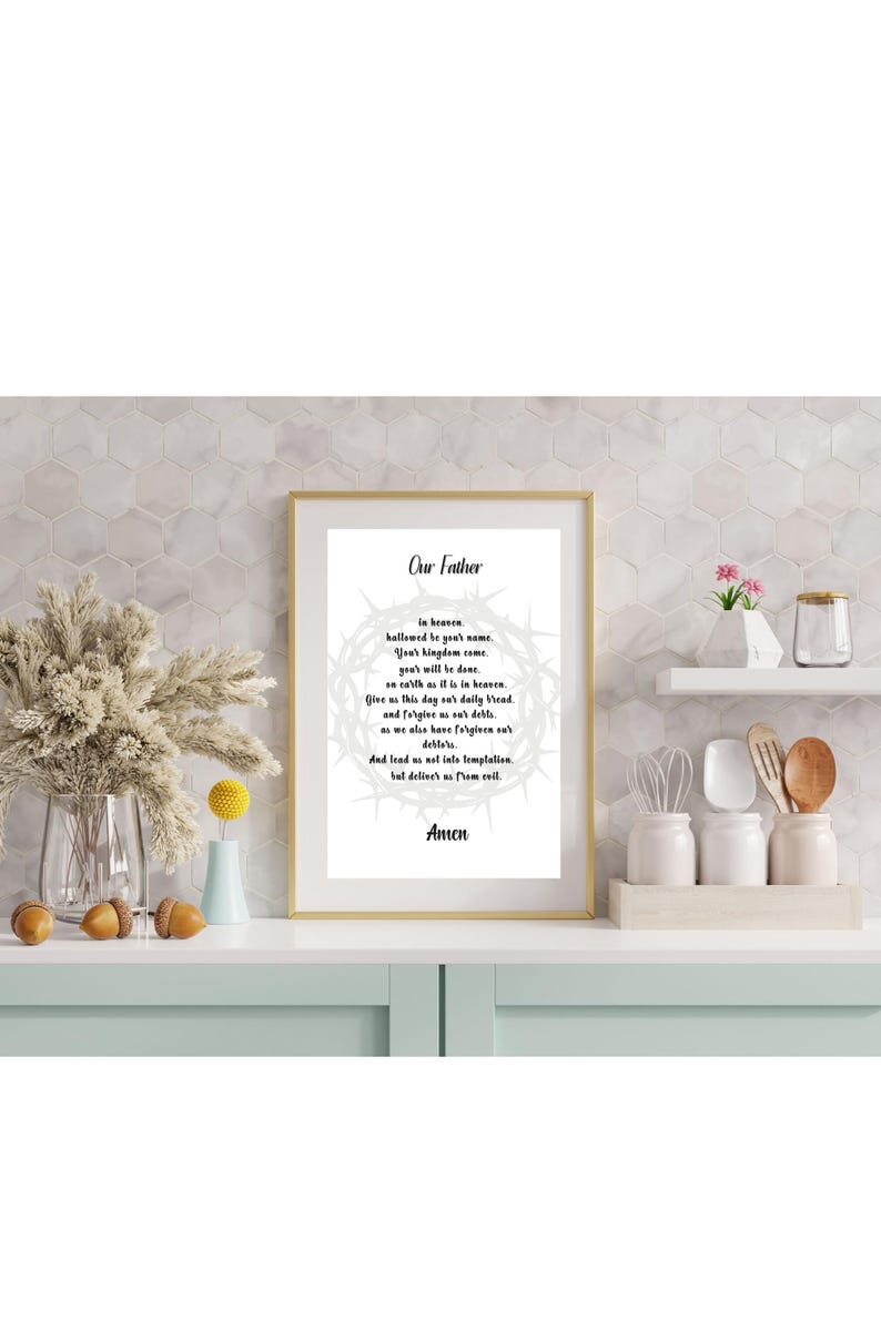 The Lord's Prayer - Our Father, Wall Art Digital Print - Etsy