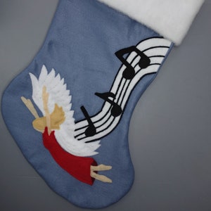 Music Christmas Stocking--"wrapped up in Music" - Etsy