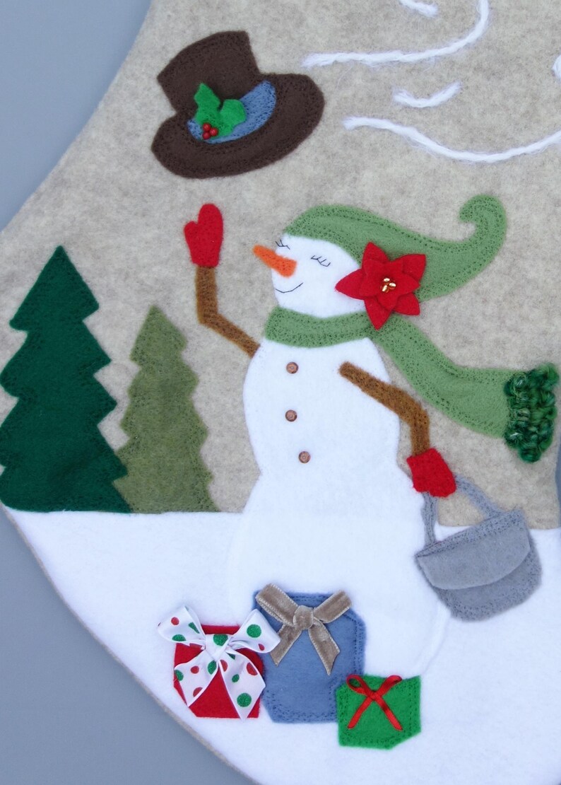 His and Hers Christmas Stocking Set--"snowman Couple" - Etsy
