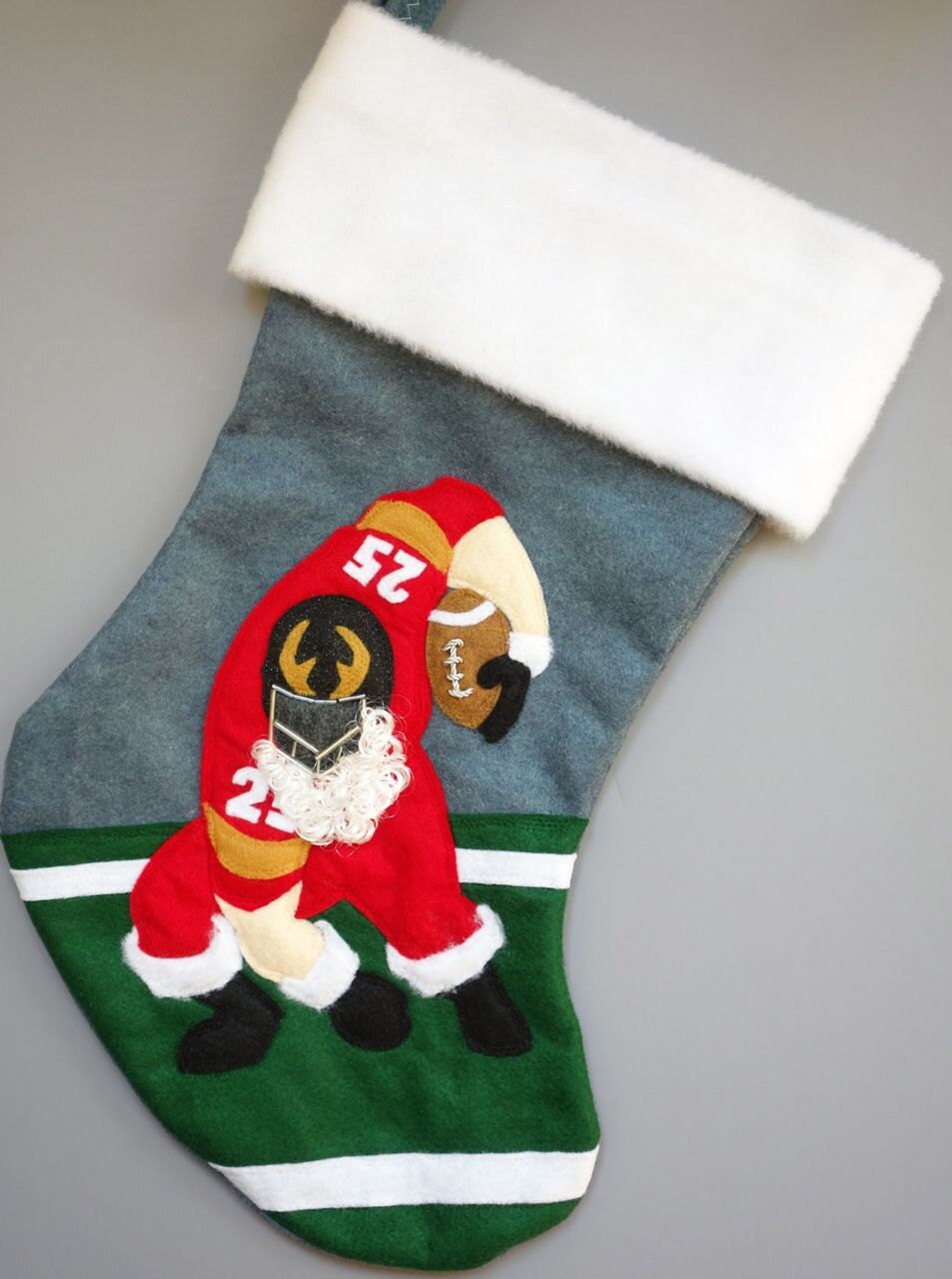 Football Christmas Stocking Touchdown to | Etsy