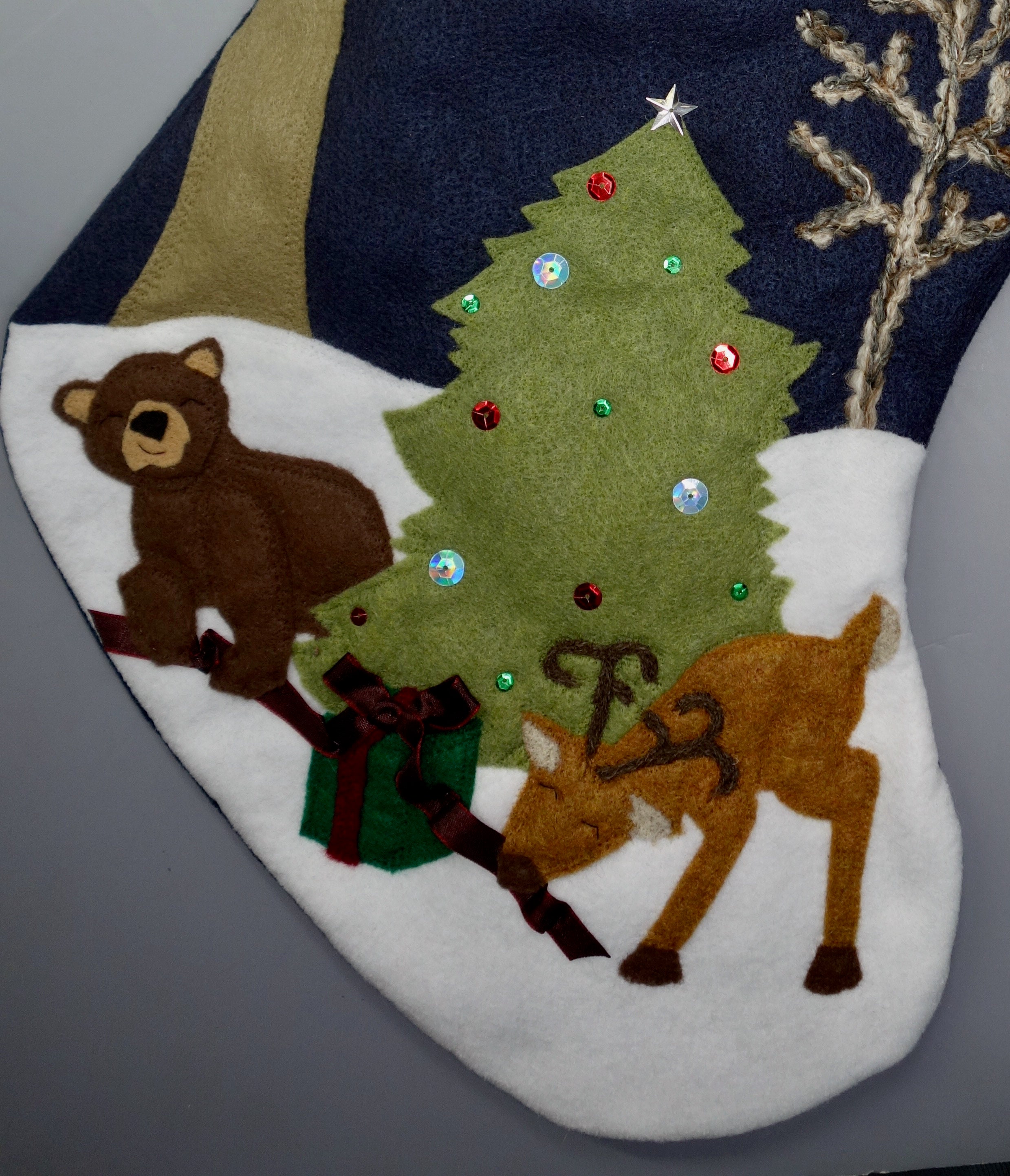 Felt Stocking--"woodland Friends" - Etsy