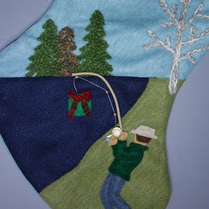 Personalized Fisherman Fishing Christmas Stocking--"fishing for ...