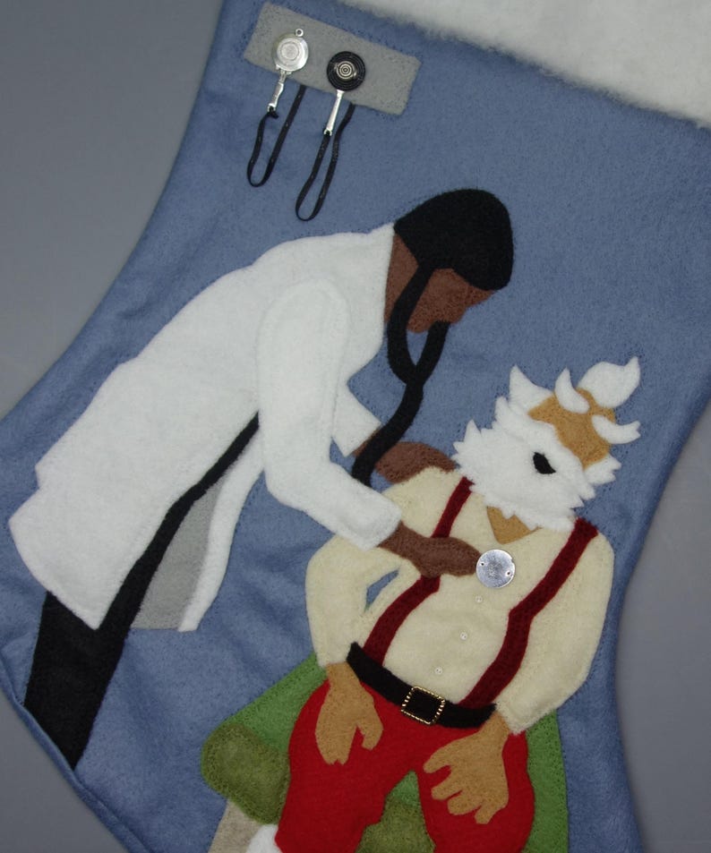 Doctor Christmas Stocking--"santa Claus, M.d." - Etsy