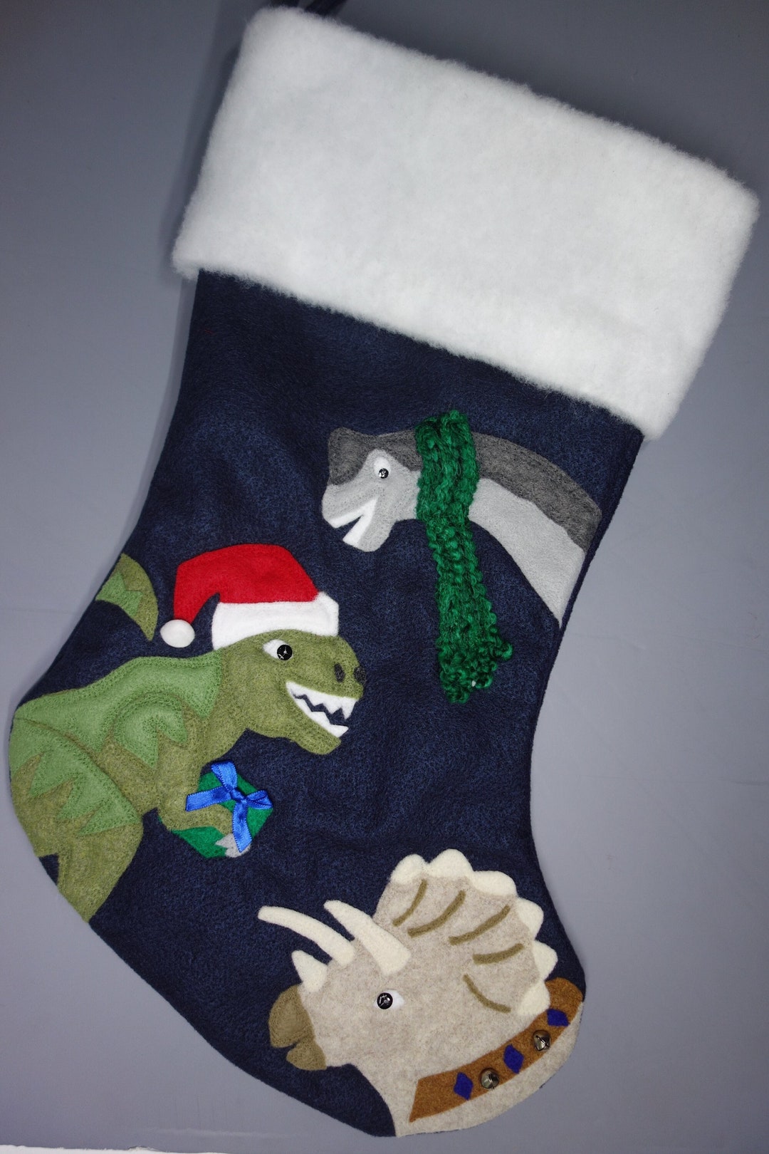 Dinosaur Christmas Stocking--"dinosaurs Holiday" - Etsy