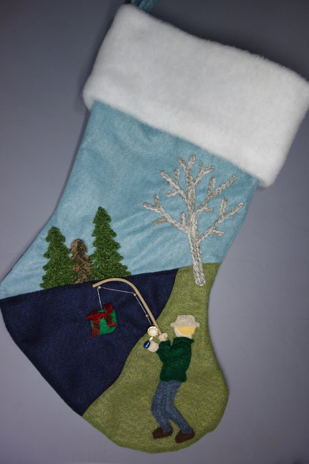 Personalized Fisherman Fishing Christmas Stocking--"fishing for ...