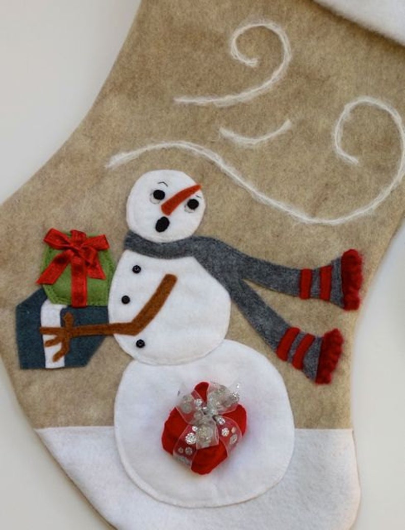 His and Hers Christmas Stocking SetSnowman | Etsy
