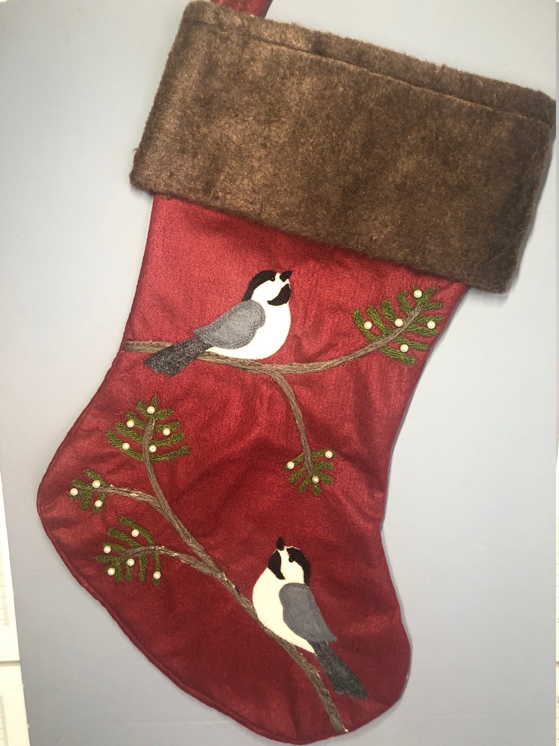 Bird Personalized Christmas Stockingtwo - Etsy