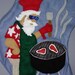 Barbecue Christmas Stockingbbq Santa - Etsy