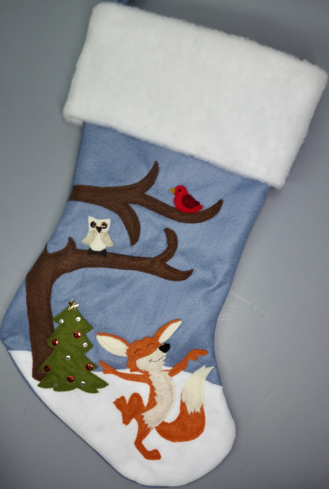 Fox Christmas Stocking--"fox Trot" - Etsy
